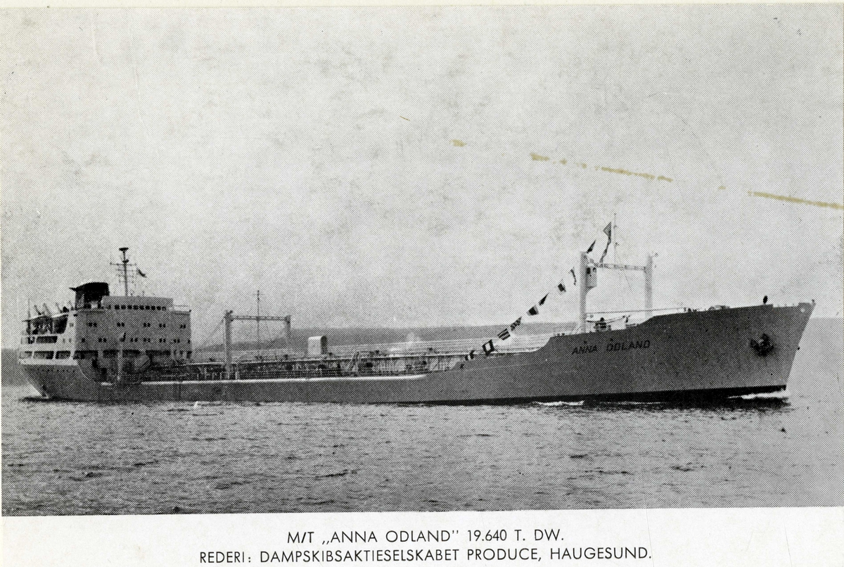 M/T Anna Odland (b.1961, A/S Tangen Verft/ Akers Verft, Kragerø/ Oslo ...