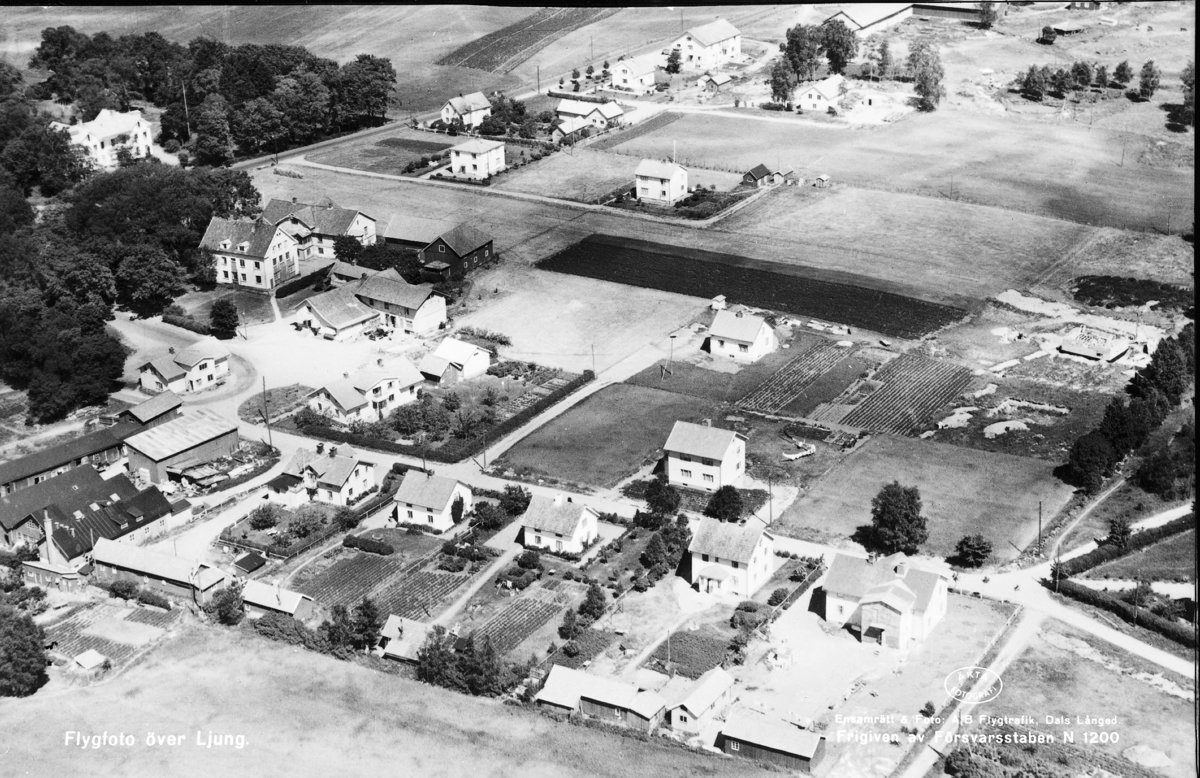 Flygfoto över Ljung - Vänersborgs museum / DigitaltMuseum
