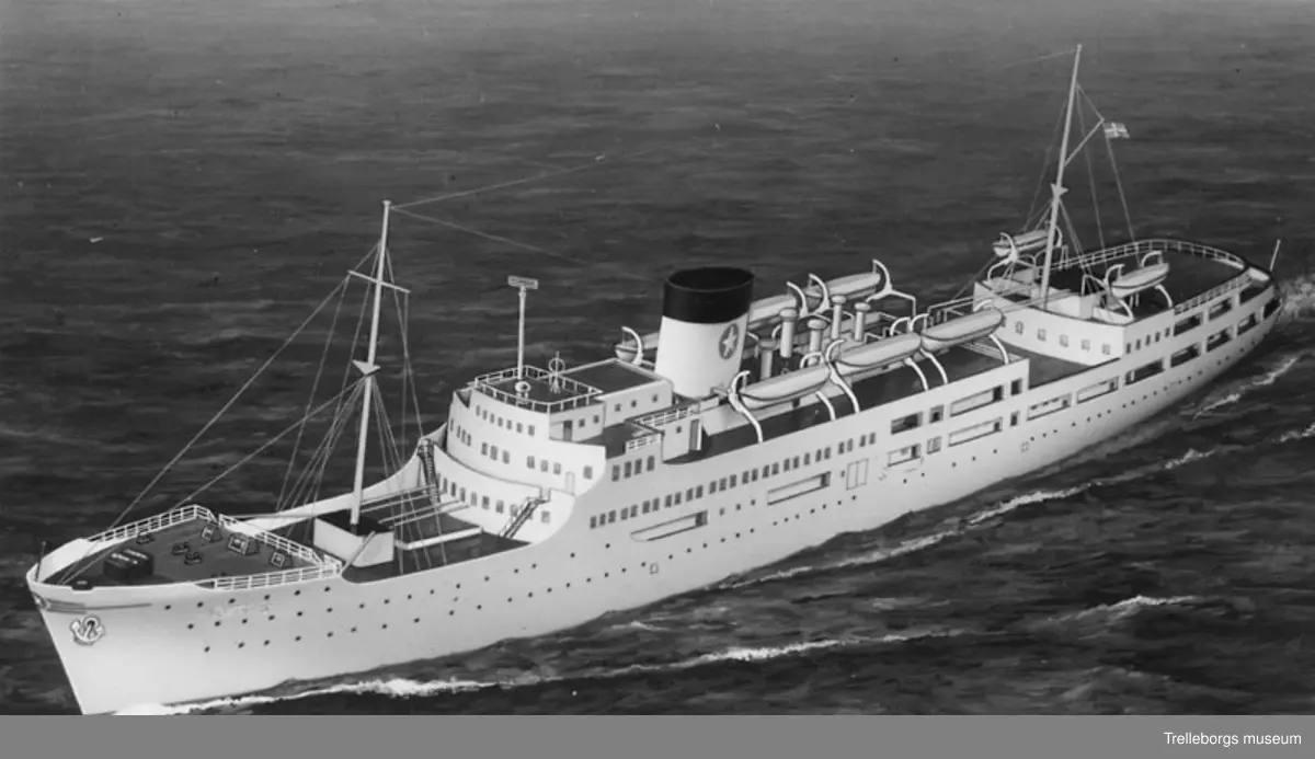 M/S Saga, Svenska Lloyd, Göteborg. - Trelleborgs museum / DigitaltMuseum