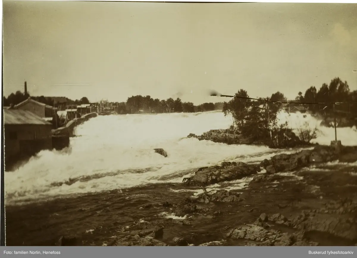 Hønefossen Hønefoss bruk Hønefoss teglverk - Buskerud fylkesfotoarkiv ...