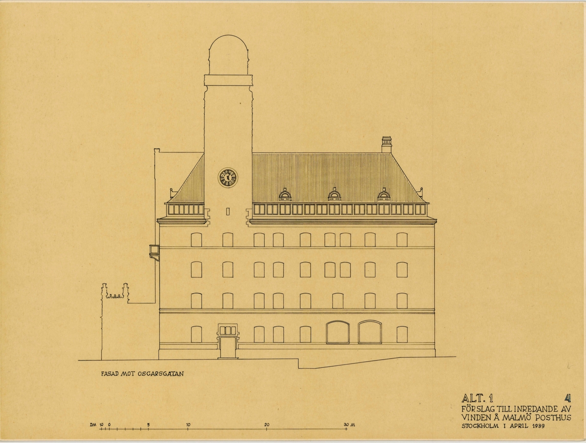 Ritning - Postmuseum / DigitaltMuseum