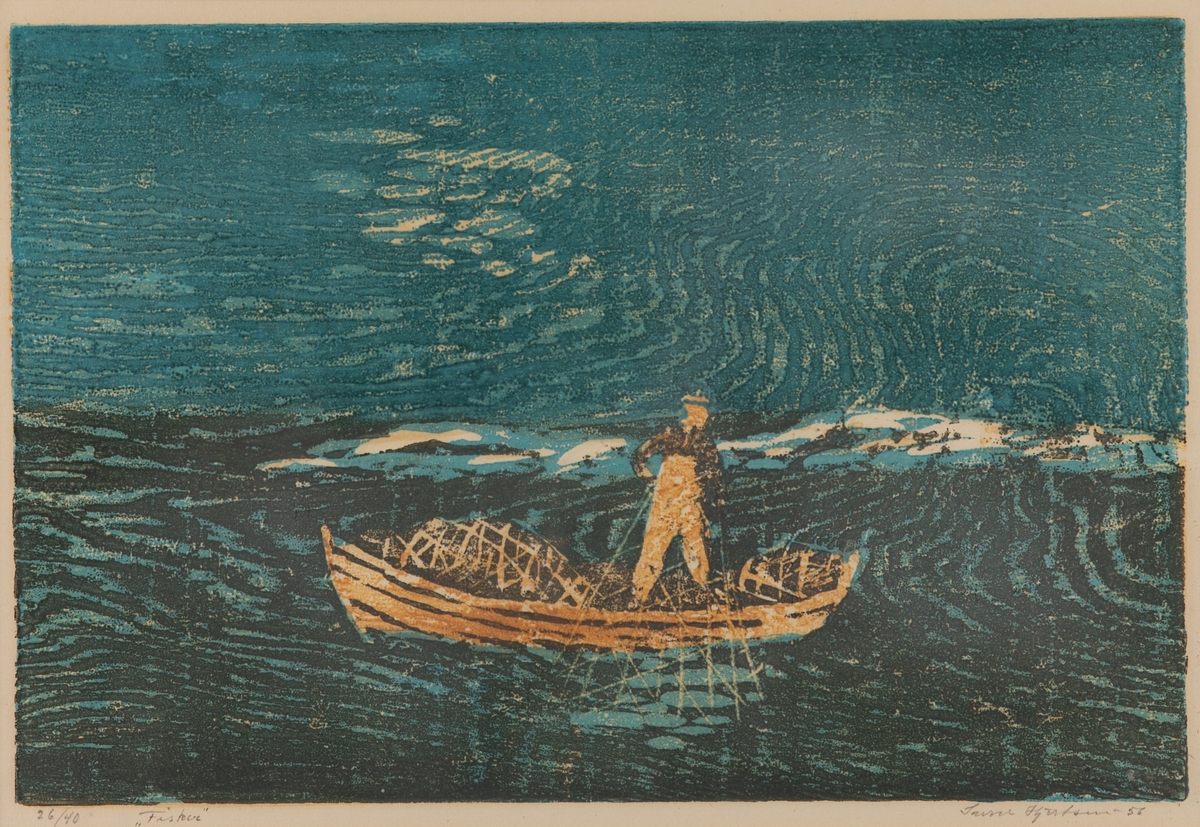 Fisker [Fargetresnitt] - Stortingets kunstsamling / DigitaltMuseum
