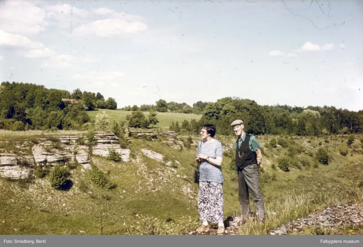 Dala kanjon vid Dala stenbrott. Anna-Britta Nilsson och Allan bergström ...