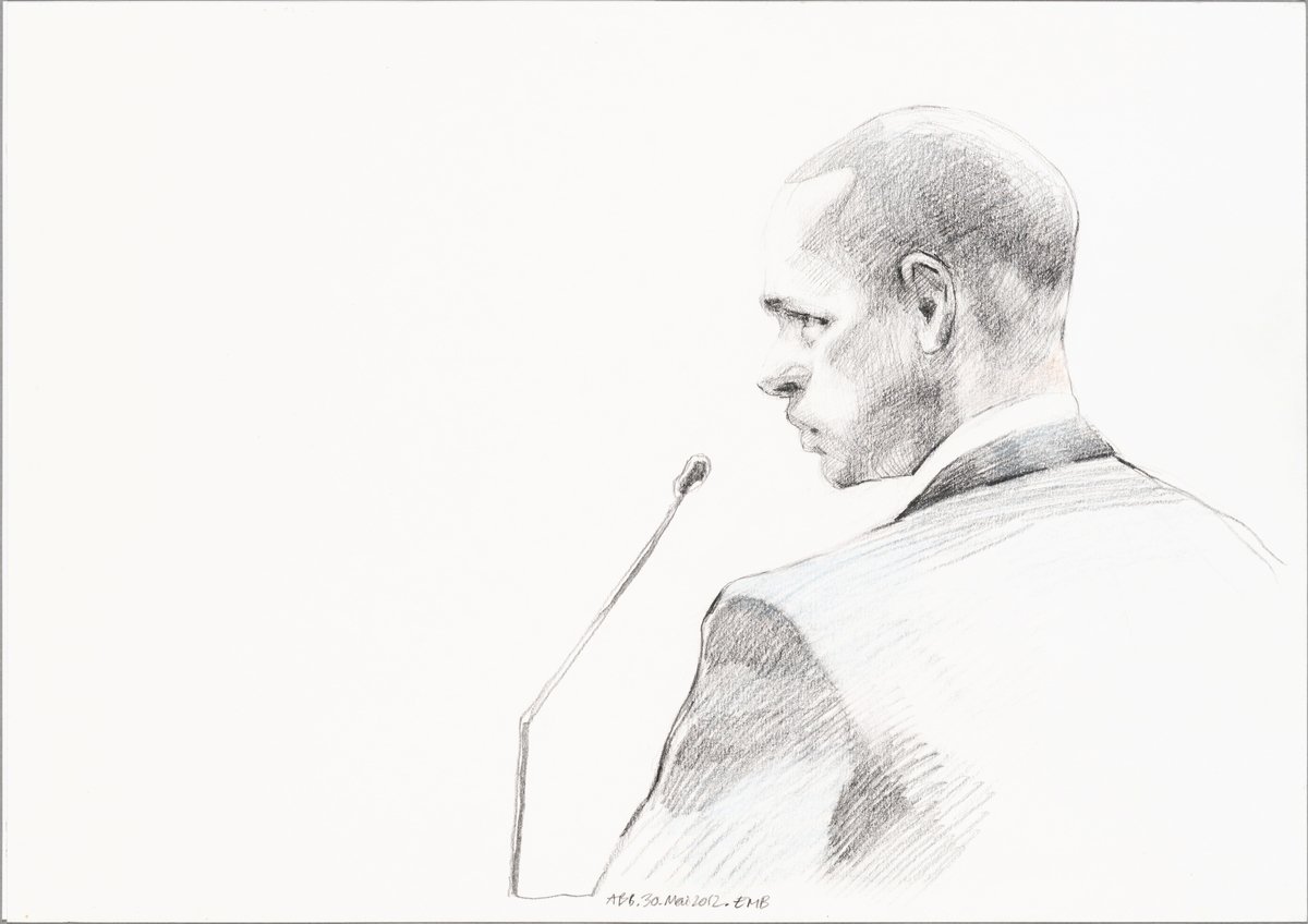 Fra rettssprosessen mot Anders Behring Breivik [Tegning] - KODE ...