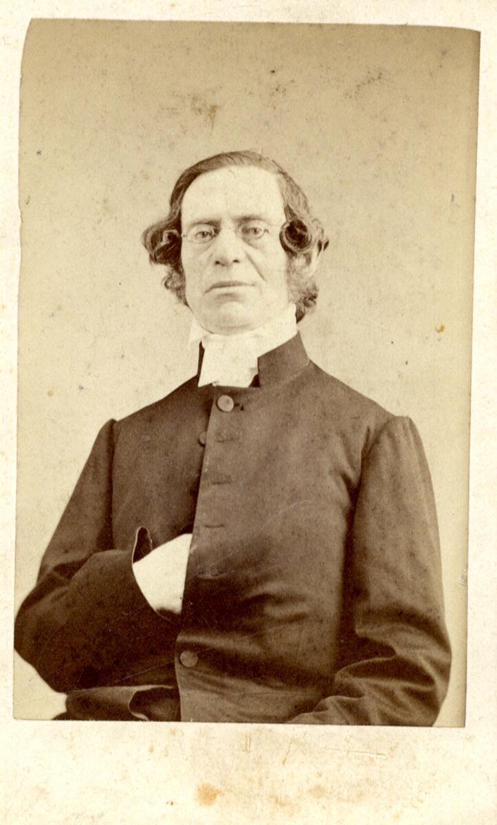 Prästen Orstadius omkr. 1860. Bertha Valerius Mäster Samuels gata No 51 B Stockholm ...