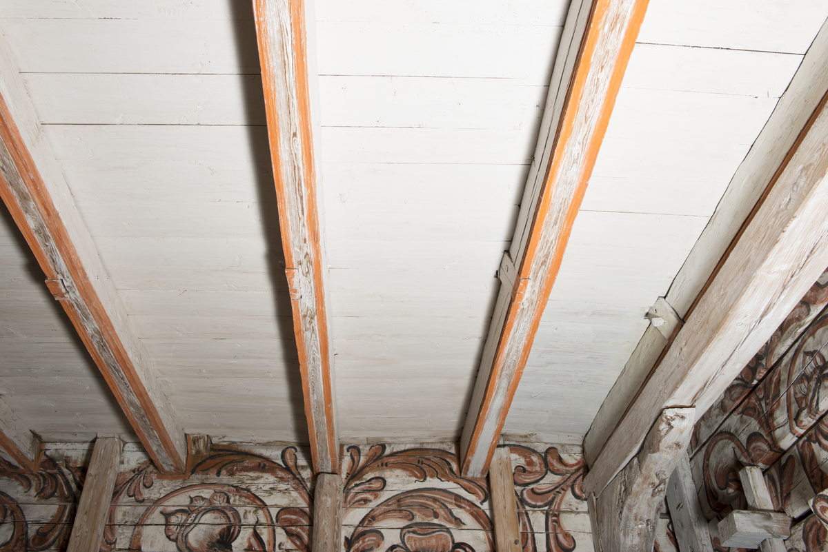 A244 Årdal gamle kirke. Limfargedekor interiør. - Arkeologisk museum ...