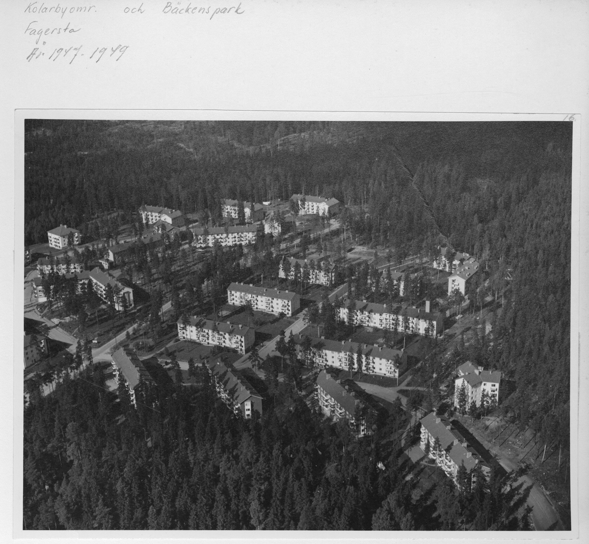 Kolarby och Bäckens park i Fagersta 1947-1949 - Västerås Stadsarkiv ...