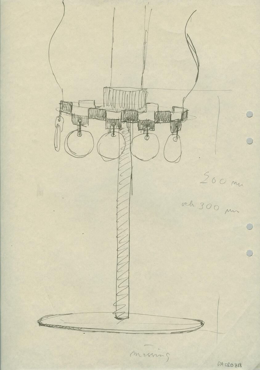 Ljusstake [skiss] - Designarkivet / DigitaltMuseum