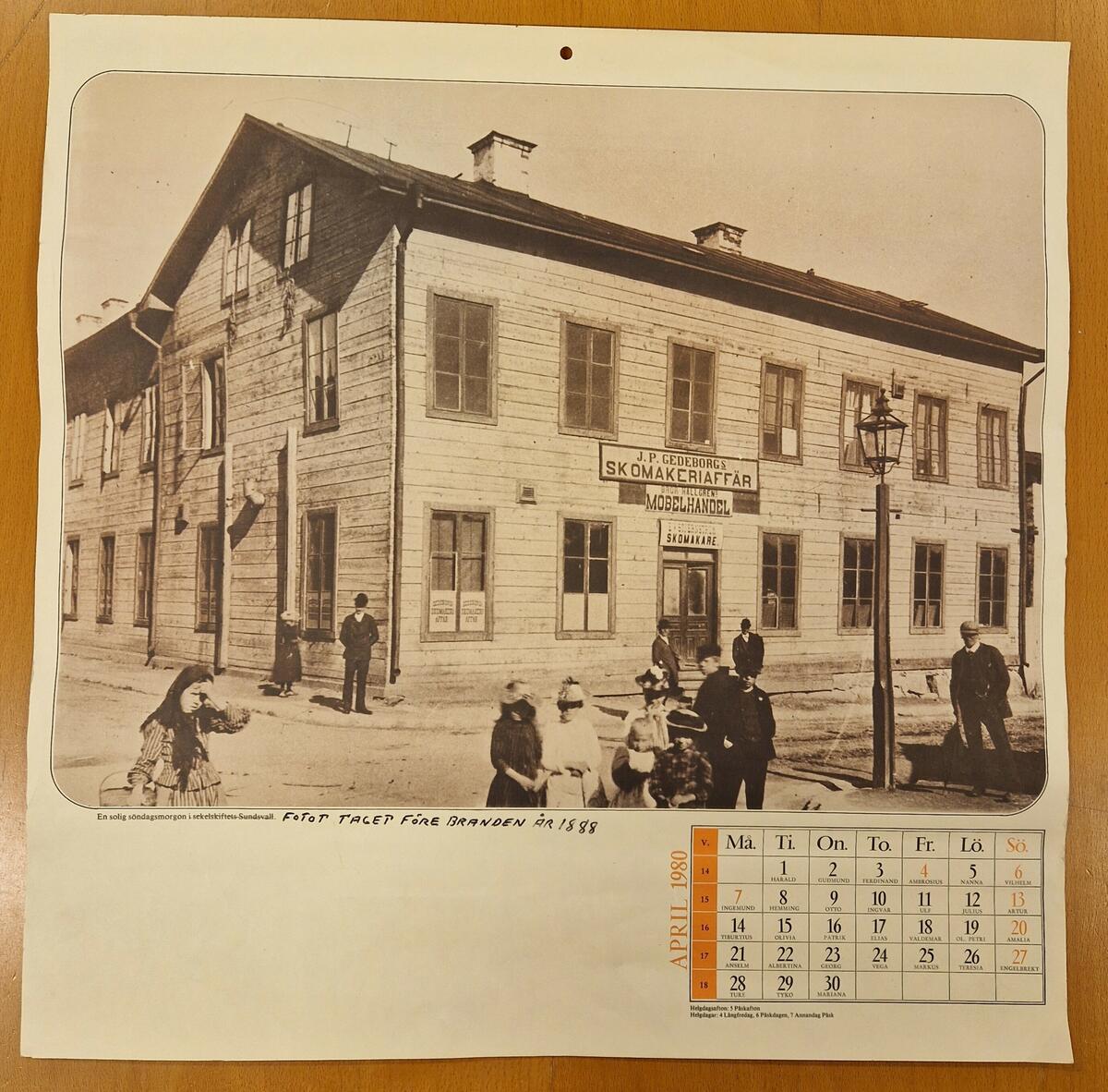 Almanacka, april 1980. - Medelpads fornminnesförening / DigitaltMuseum