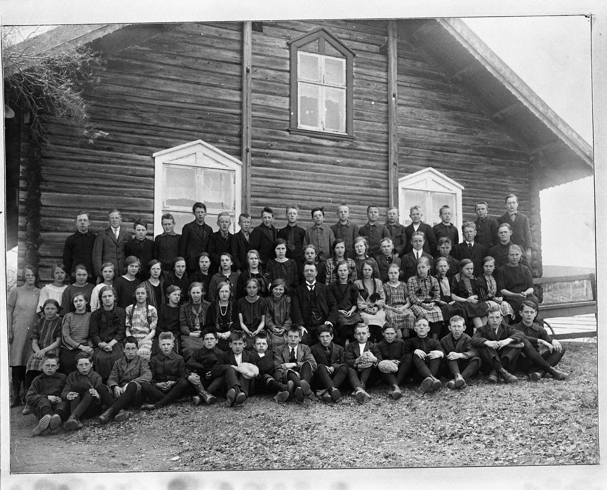 Konfirmantkull i Balke, Østre Toten, 3.oktober 1926. Man kjenner navnet ...