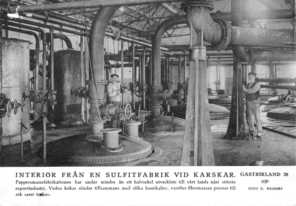 Sverigebilder. Svensk Turistförening, STF. Interiör från en ...