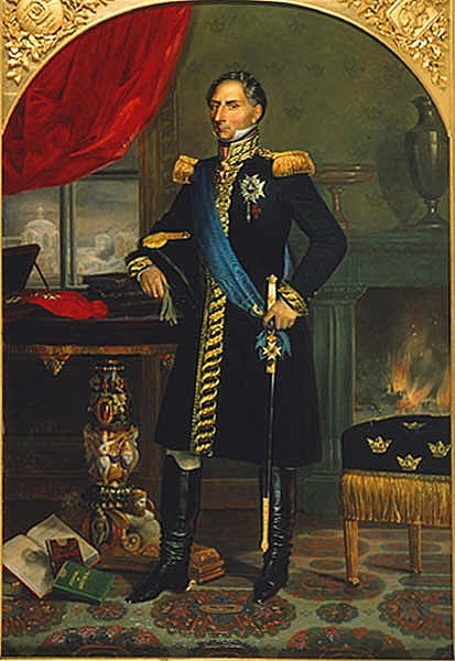 Karl XIV Johan (1763-1844), kung av Sverige och Norge, g.m. Desirée ...