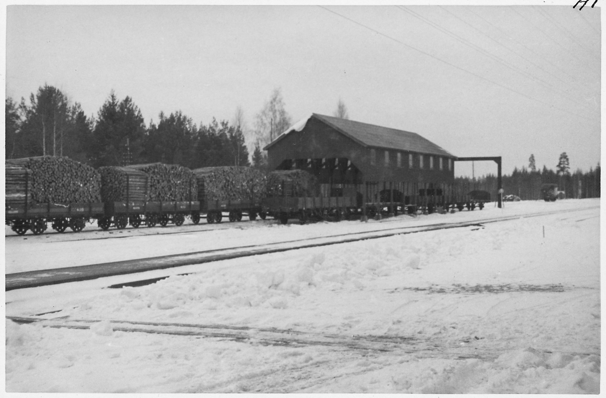 Godsvagnar i Krampen. - Järnvägsmuseet / DigitaltMuseum