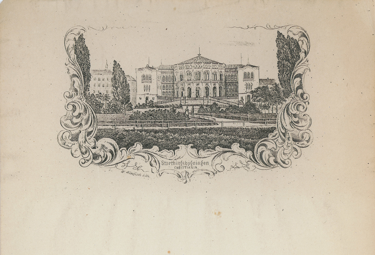 Storthingsbygningen / Christiania [litografi] - Oslo Museum ...