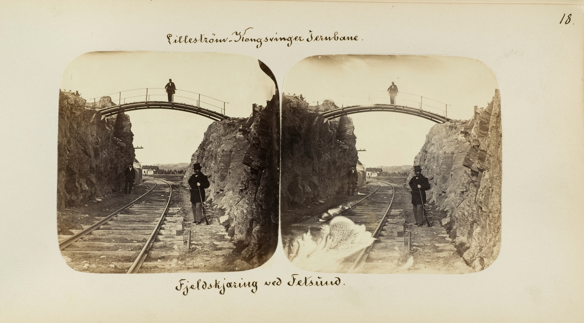 Fjellskjæring ved Fetsund stasjon - Museene i Akershus / DigitaltMuseum