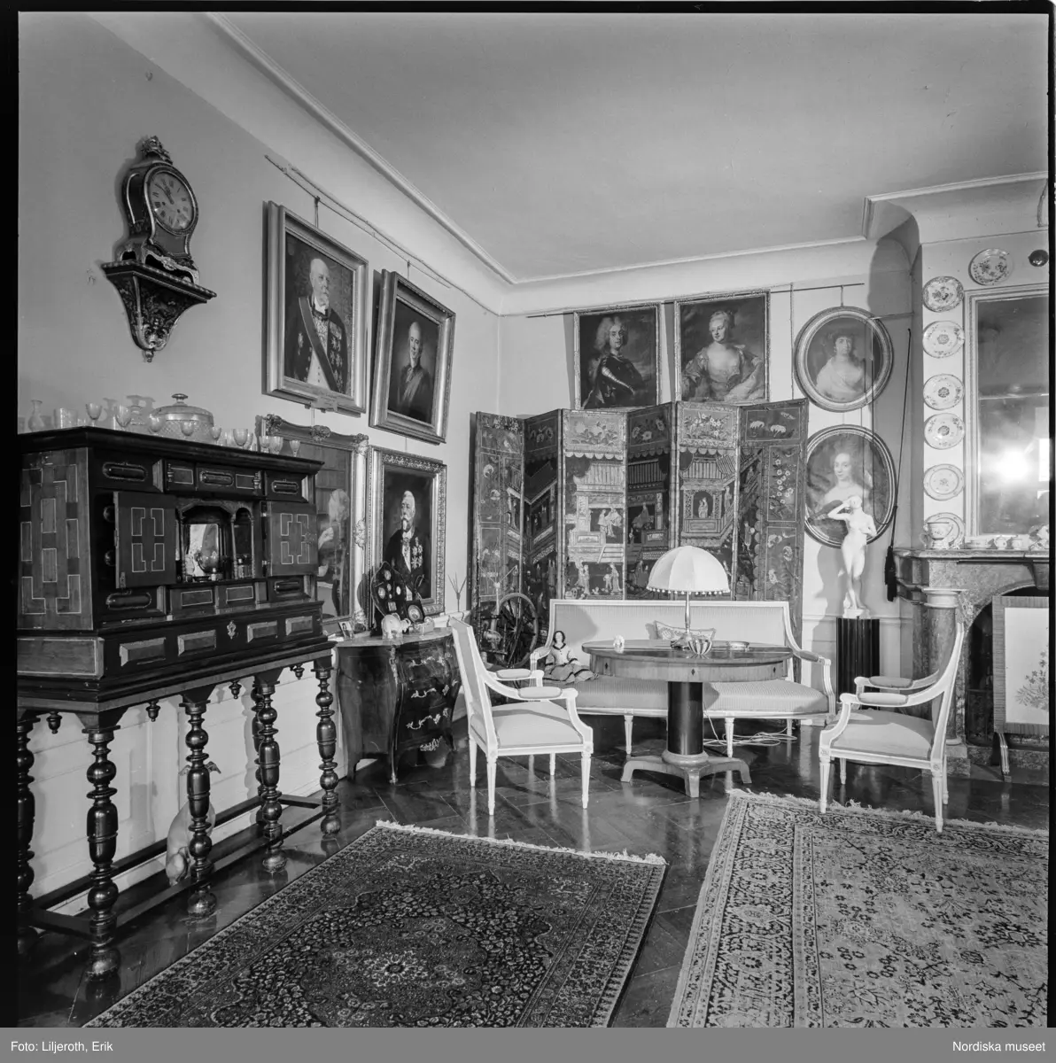 Claestorps slott, interiör, Östra Vingåkers socken, Södermanland ...