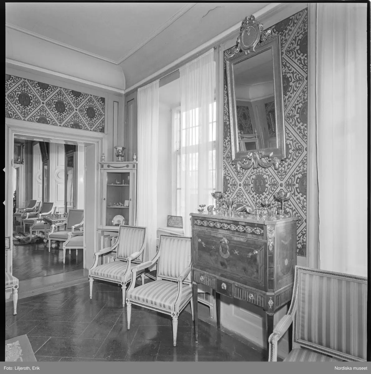 Claestorps slott, interiör, Östra Vingåkers socken, Södermanland ...