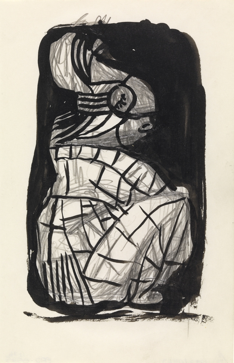 Sittende figur [Tegning] - Nasjonalmuseet, billedkunstsamlingene ...