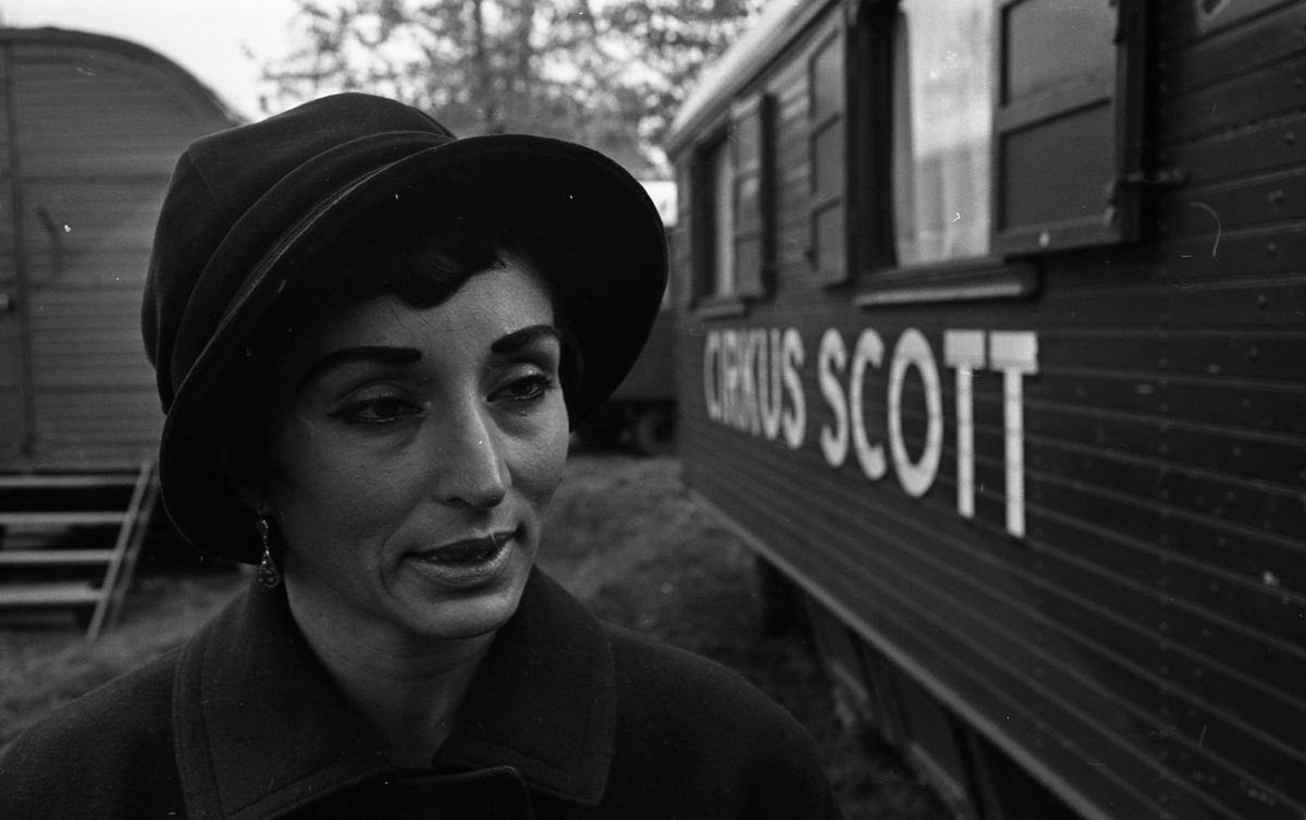 Miss Mara 18 maj 1967 Närbild på en mörkhårig dam som kallas "Miss Mara ...