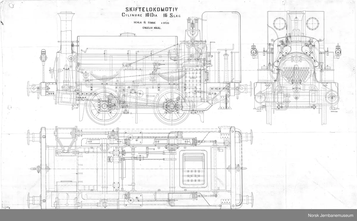 Teknisk tegning - Norsk Jernbanemuseum / DigitaltMuseum
