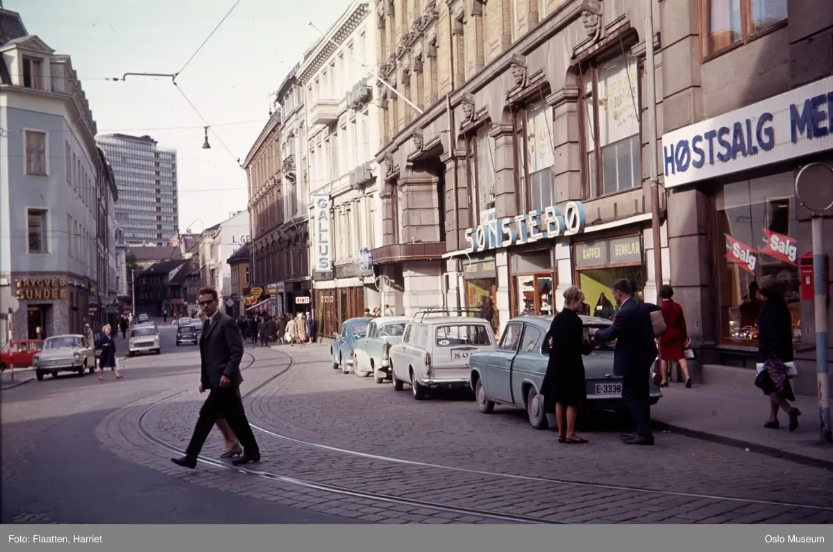 Pilestredet fra Professor Aschehougs plass. - Oslo Museum / DigitaltMuseum