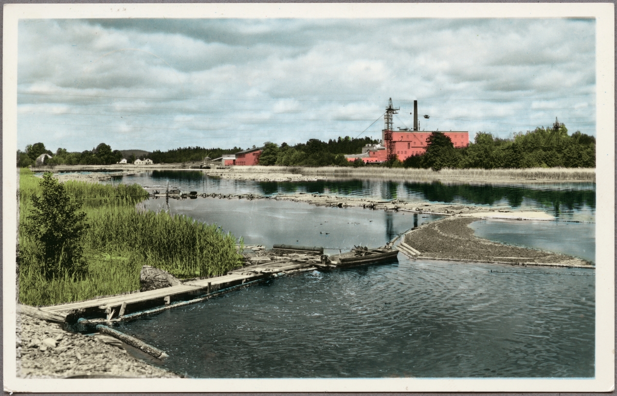 Sulfatfabriken Aspa Bruk i Olshammar. - Järnvägsmuseet / DigitaltMuseum