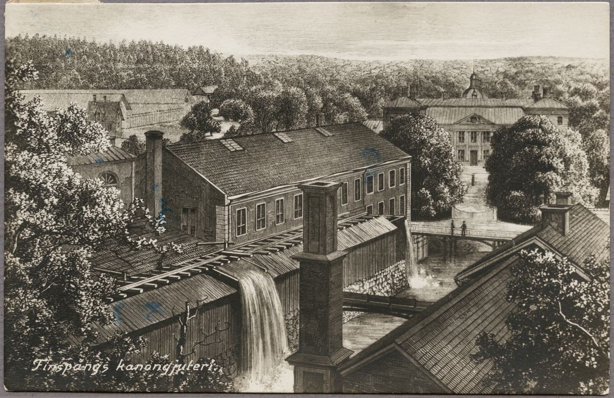 Järnverk i Finspång. - Järnvägsmuseet / DigitaltMuseum