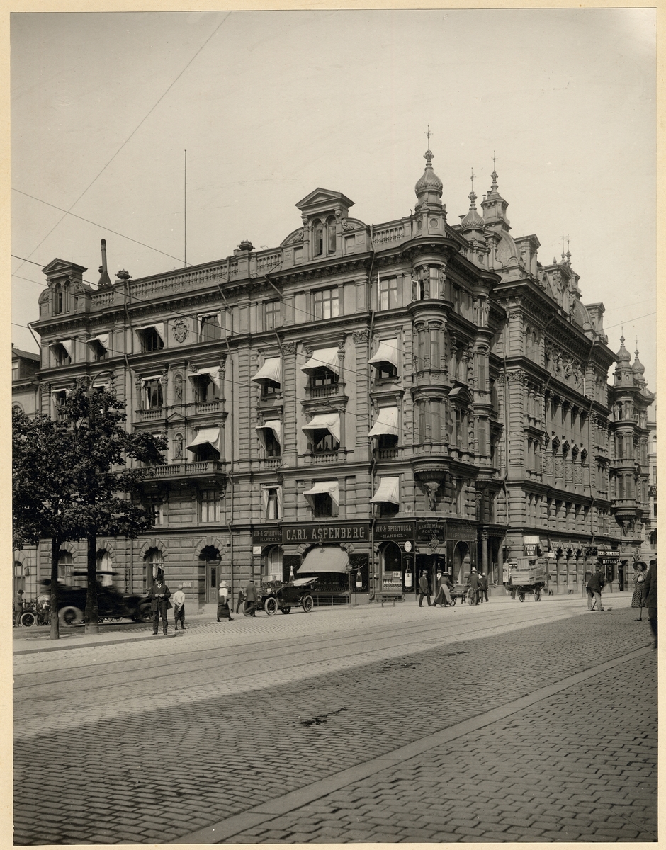 Stockholm. Vasagatan 1-3, kvarteret Svanen 1912. - Järnvägsmuseet ...