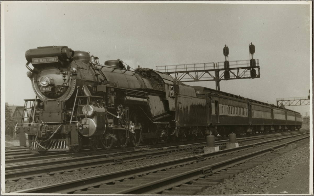 The Central Railroad of New Jersey, CNJ G3 831 nära Bayonne, New Jersey ...