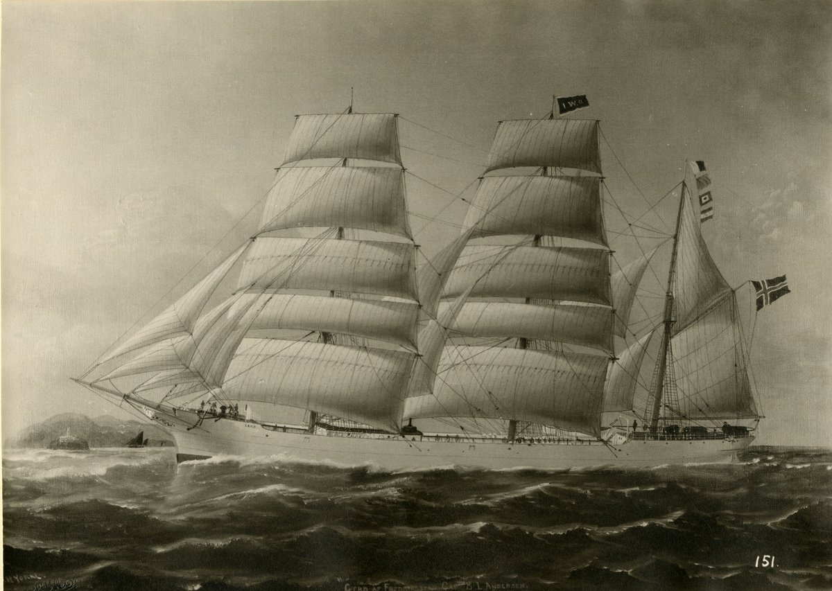 Bark 'Gerd' (b.1891, Grangemouth Dockyard Co, Alloa, Skottland) - Norsk ...