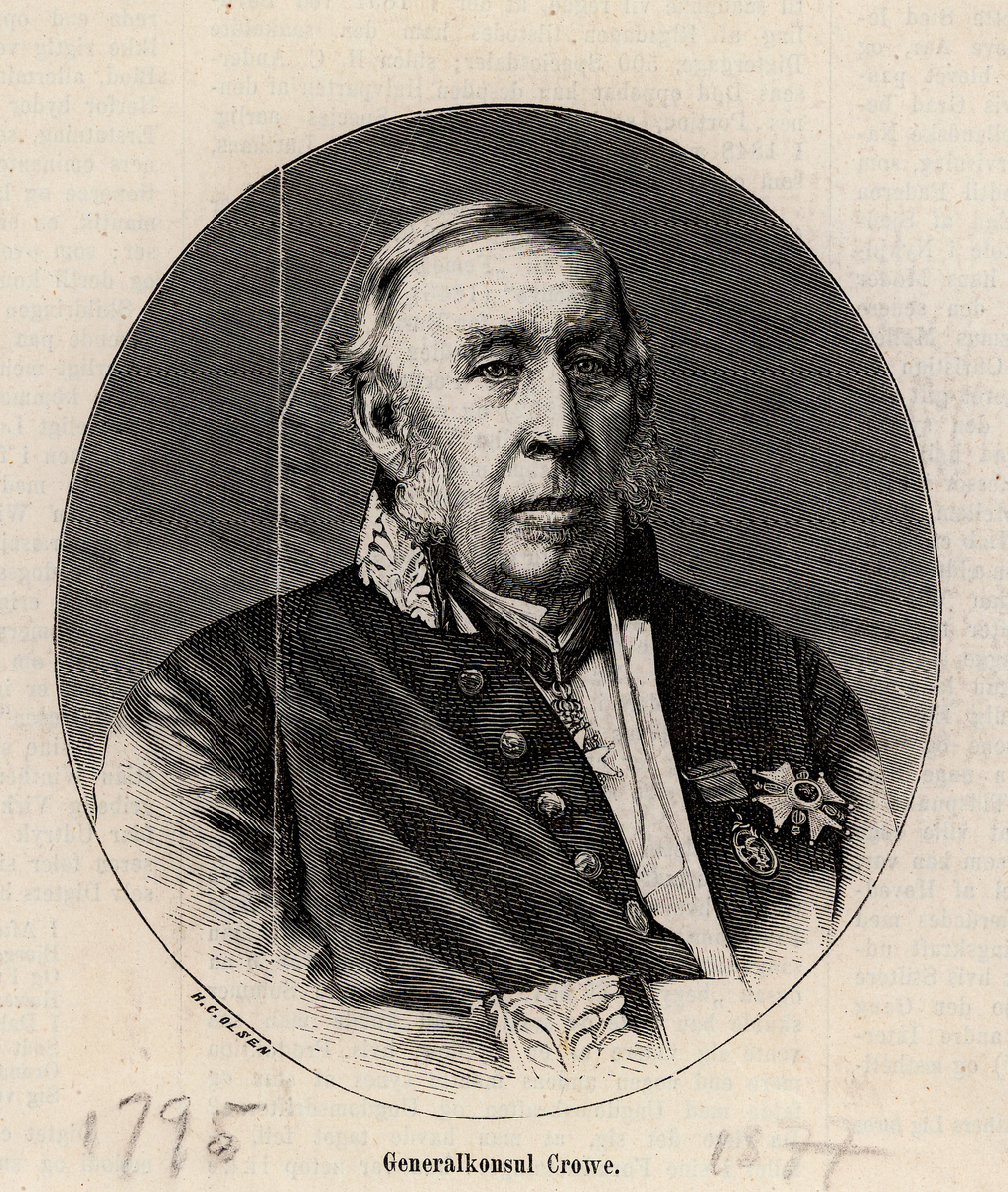 Generalkonsul Crowe [xylografi] - Oslo Museum / DigitaltMuseum