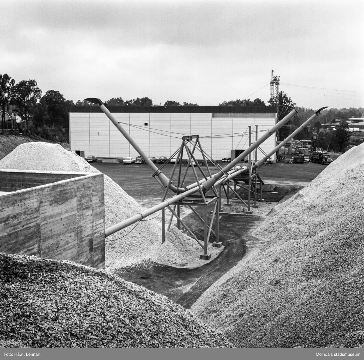 Fabriksbyggnad vid Hylte bruk, 12/9 1968. - Mölndals stadsmuseum ...