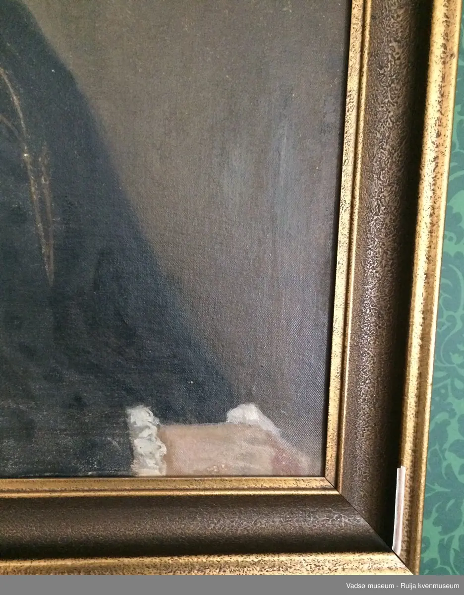 Maleri av Knud Bergslien. Portrett av Mathilde Henriette Esbensen -#N ...