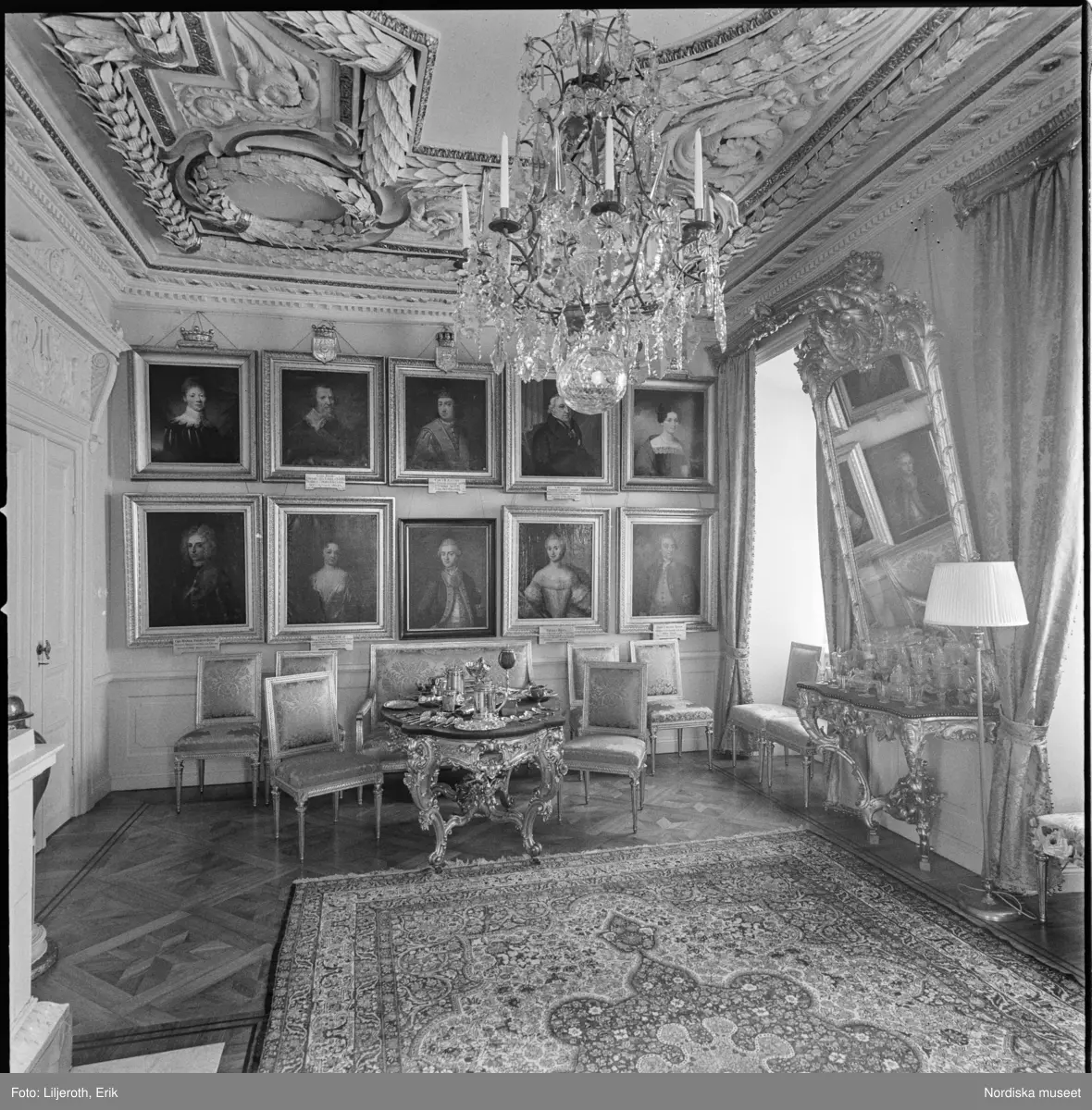 Ericsbergs slott, interiör, Stora Malms socken, Södermanland ...