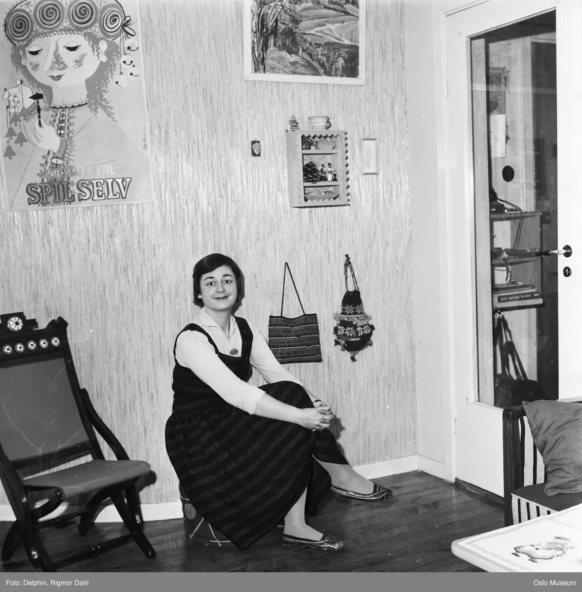 Hjemme hos Turid Balke. - Oslo Museum / DigitaltMuseum