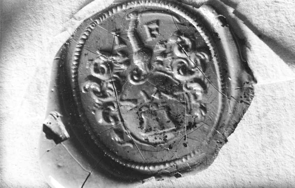 Segl på brev fra Johannes Fabricius, datert Strømsøe 11/7 1744, til ...